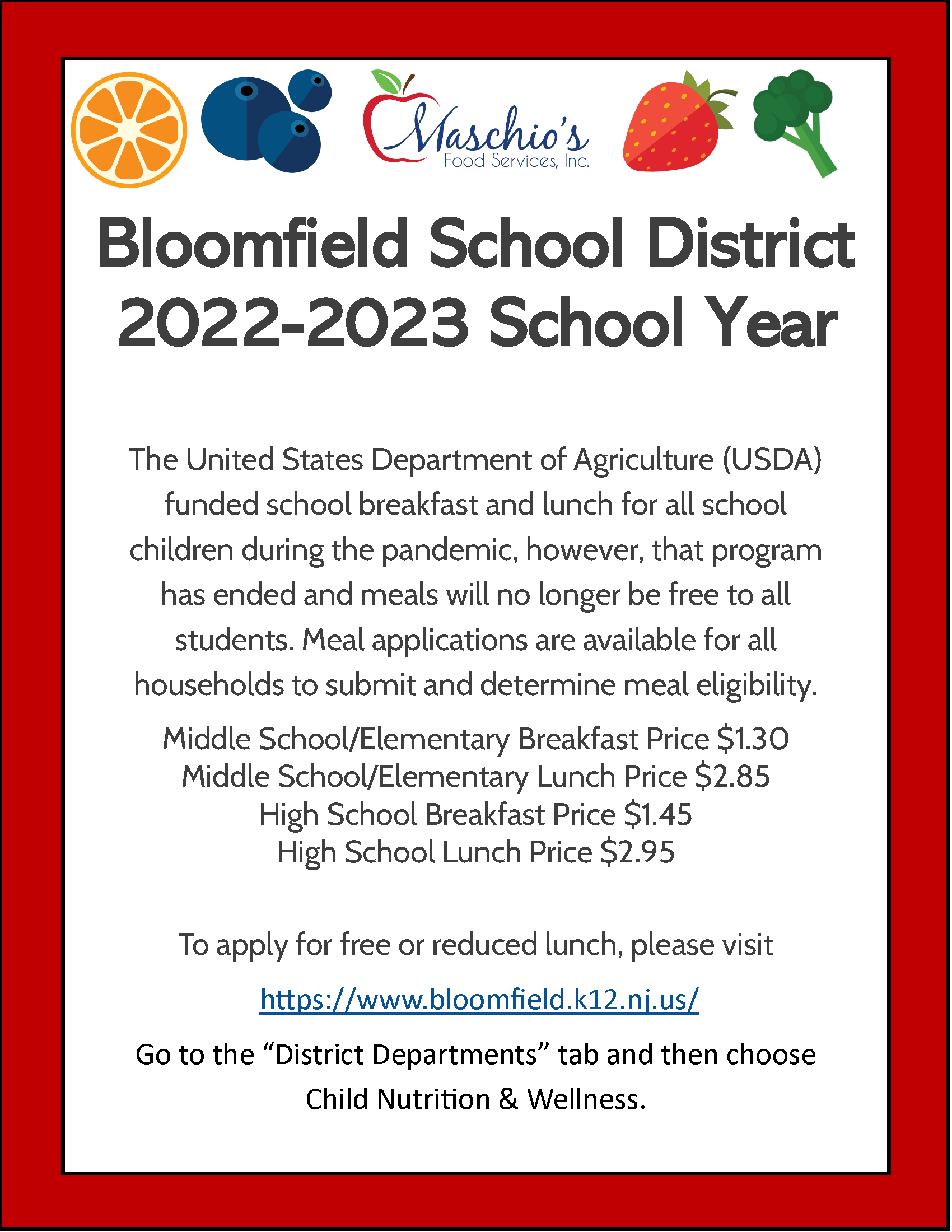 Watsessing Elementary School - Maschio's Food Services